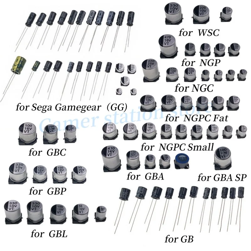 Mainboard Capacitor For Sega Gamegear GB/GBA SP/GBA/GBP/GBC/GBL/NGC ...