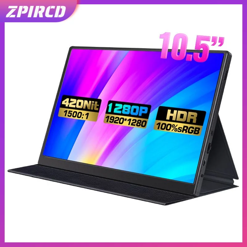 10.5 Inch 1280P Ultralight Portable Monitor 100%sRGB 420Cd/m² IPS Mobile Display Second Screen ...