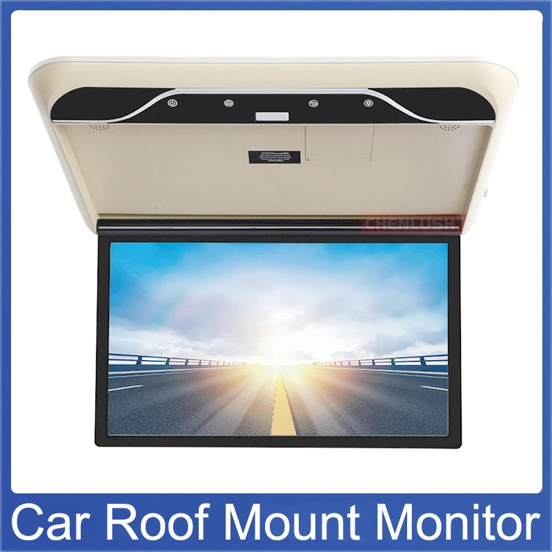 Vehicle Video Player 19 Inch Car Monitor 1080P Ceiling Roof Mount ...