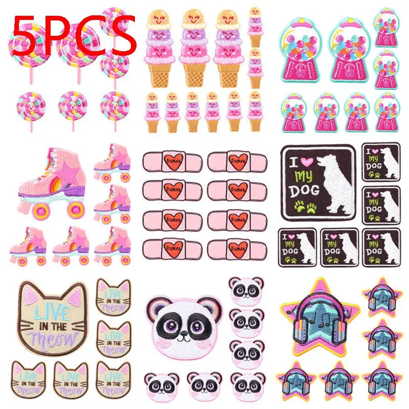 5PCS/Lots Cartoon Embroidered Patches For Clothes DIY Iron On Patches ...