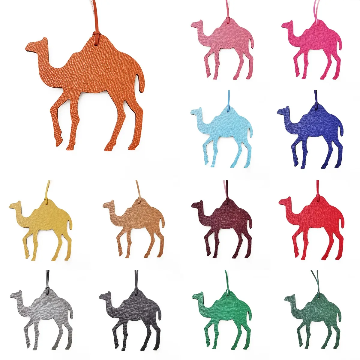 Fashion-Camel-Shape-Ladies-Leather-Pendant-Solid-Color-Animal-Hanger ...