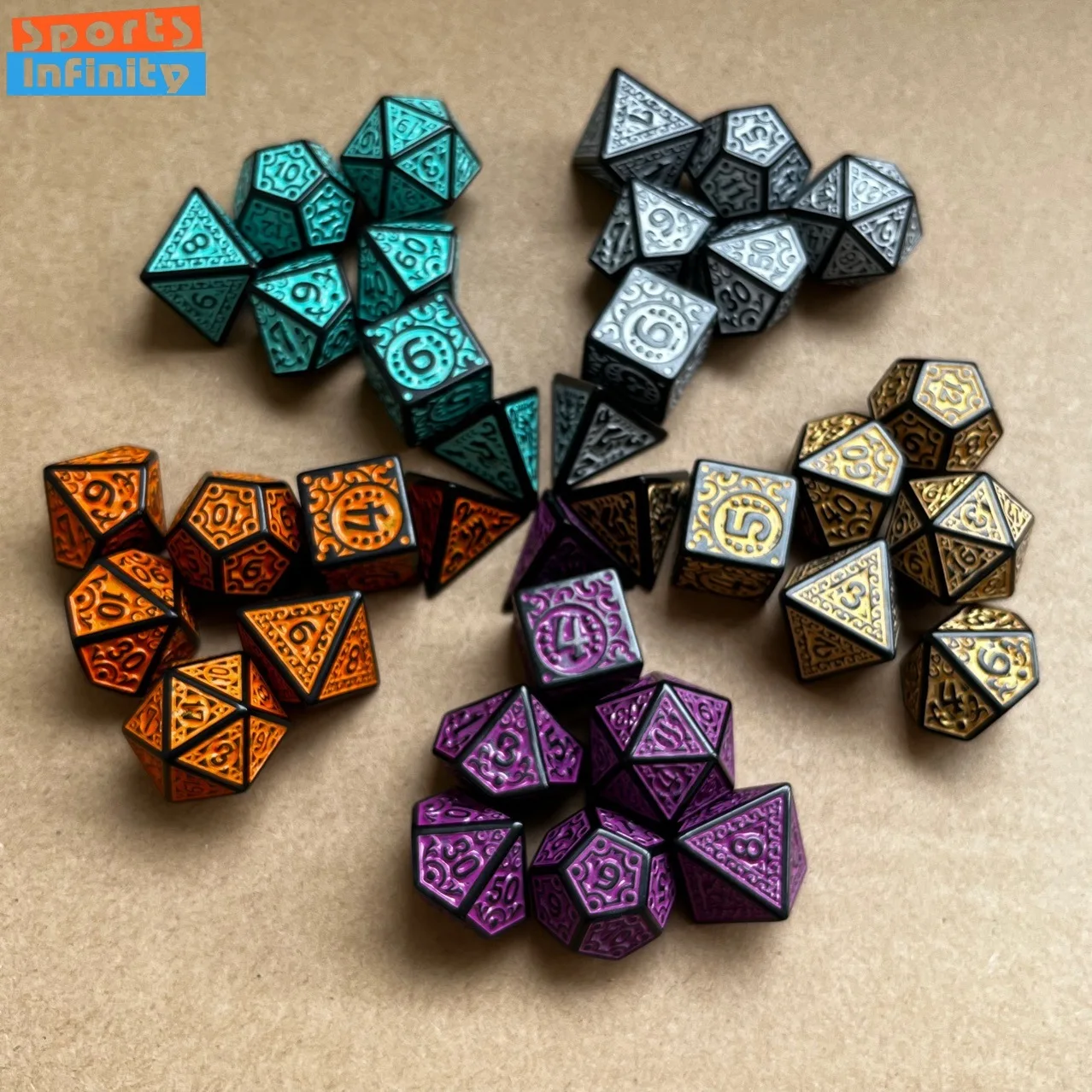 7pcs-set-Hollowed-Out-Pattern-Digital-Dice-Set-for-DND-Cthulhu-TRPG-COC ...