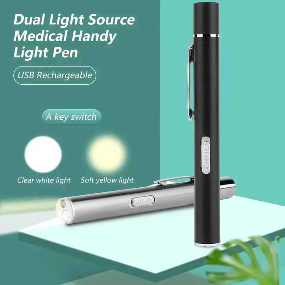 USB-Rechargeable-Medical-Handy-Pen-Light-Mini-Nursing-Flashlight-LED ...