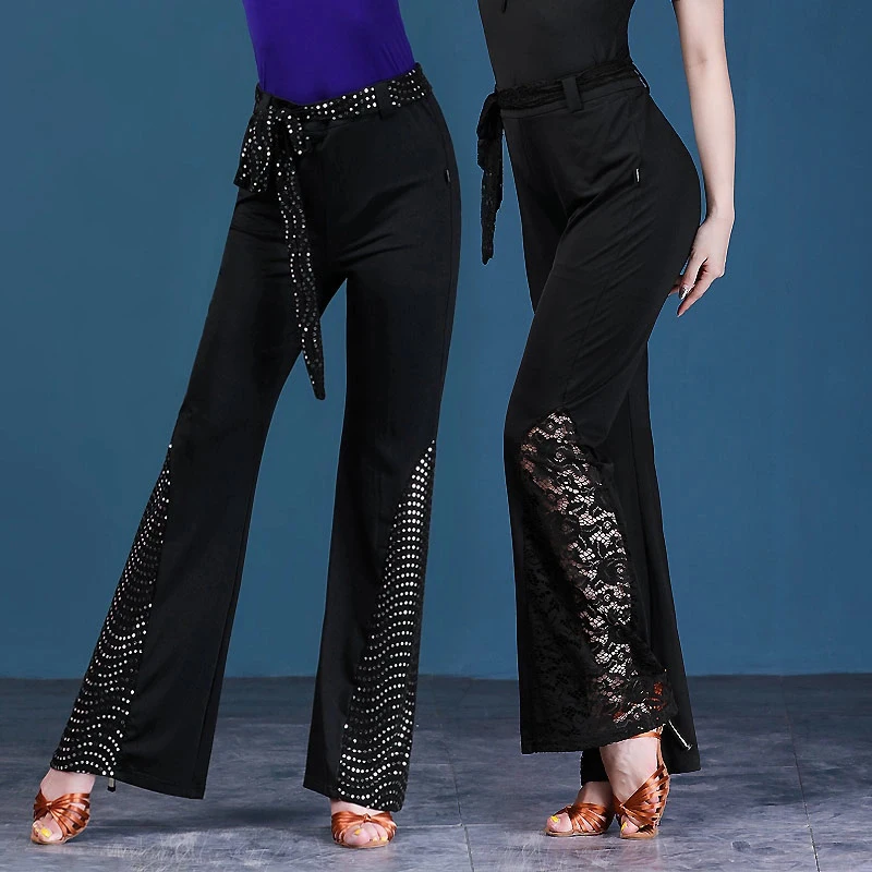 Slim-Fit-Woman-Dance-Costume-Hollow-Line-Dance-Pants-Lace-Sexy-Spring ...
