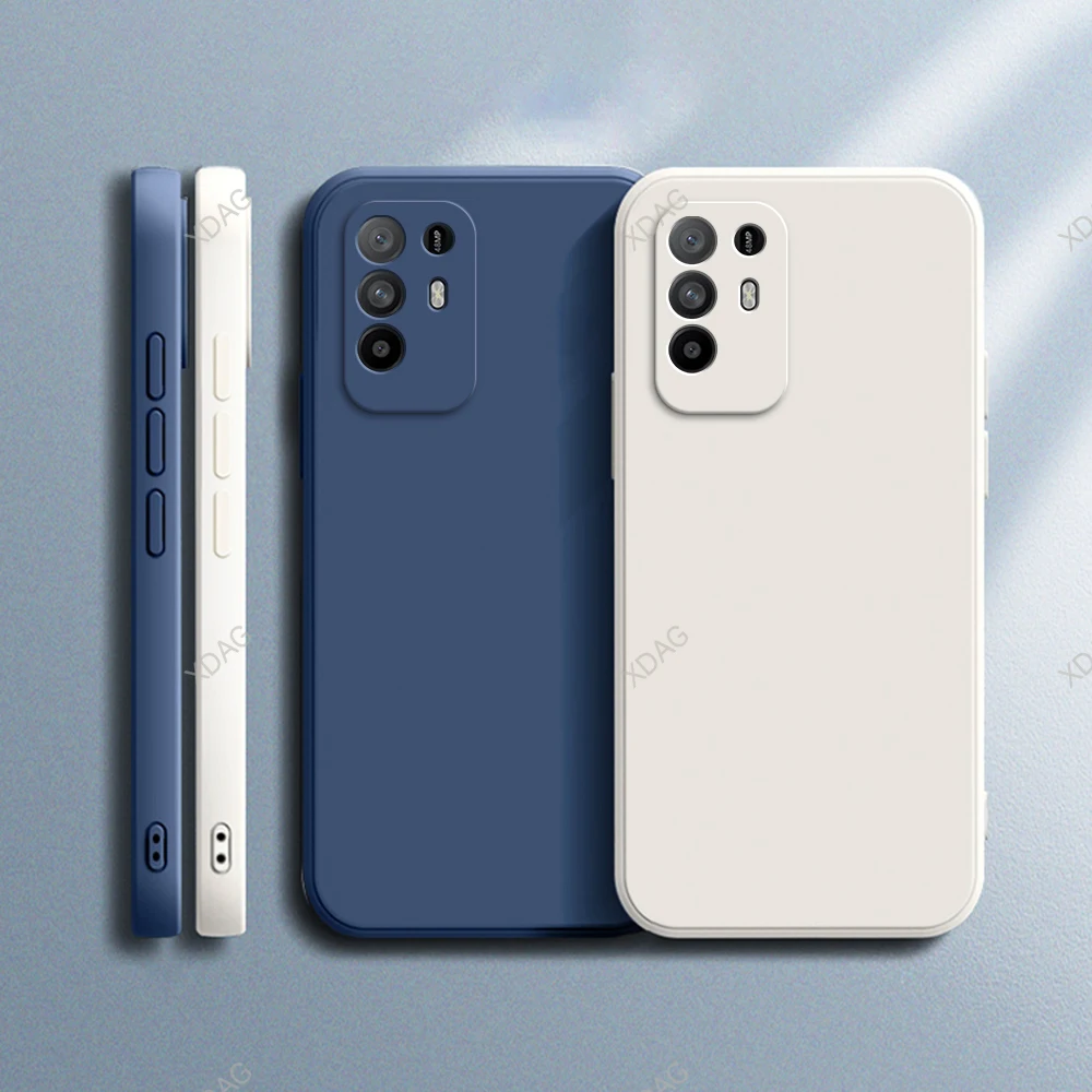 Square Liquid Soft Silicone Phone Case for OPPO A94 5G 6.43" CPH2211 ...