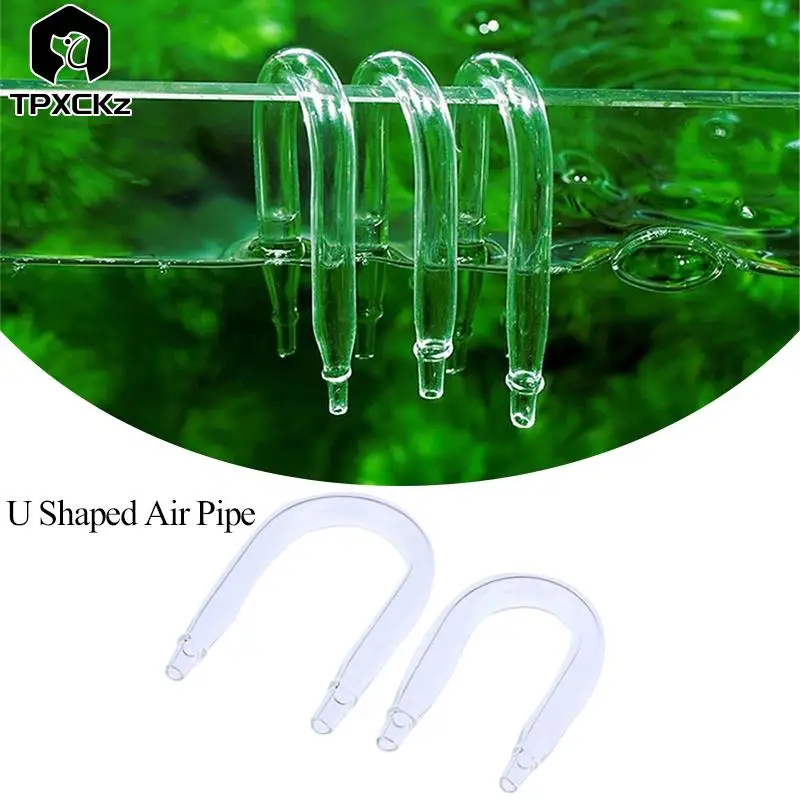 Aquarium-Transparent-Glass-U-Shaped-Air-Pipe-Fish-Tank-Co2-Oxygen-Tube ...