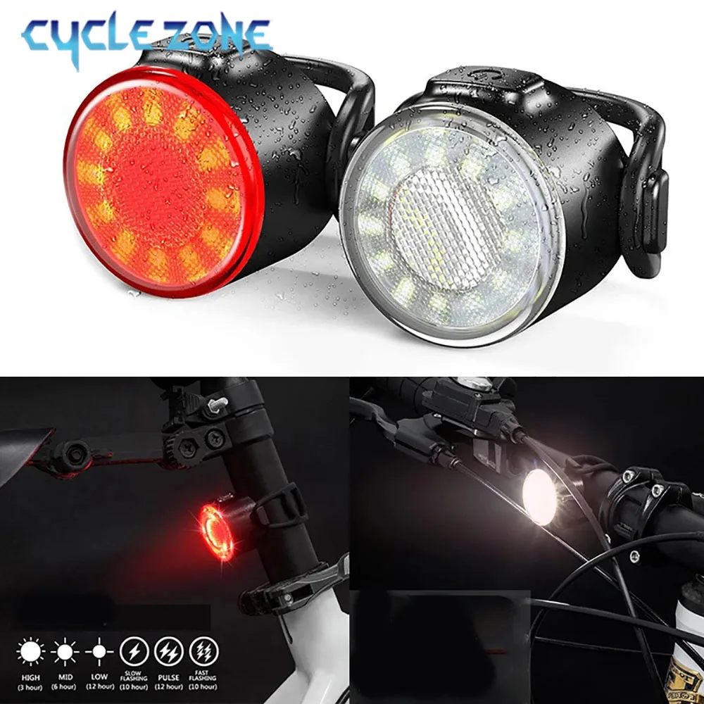 Rechargeable-Bike-Light-Mini-Night-Safety-Warning-Taillight-Front-Rear ...