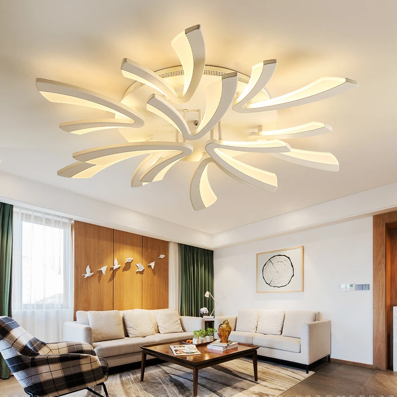 Acylic Ceiling Lights For Living Room Bedroom Home 3/5/9/12/15heads ...