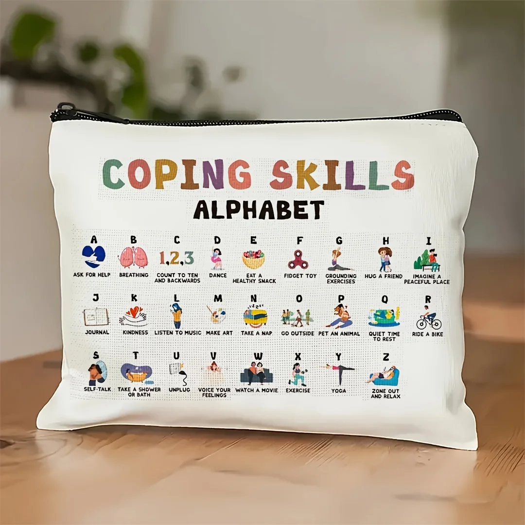 A Self-care and coping skills makeup bag - a lovely multifunctional ...