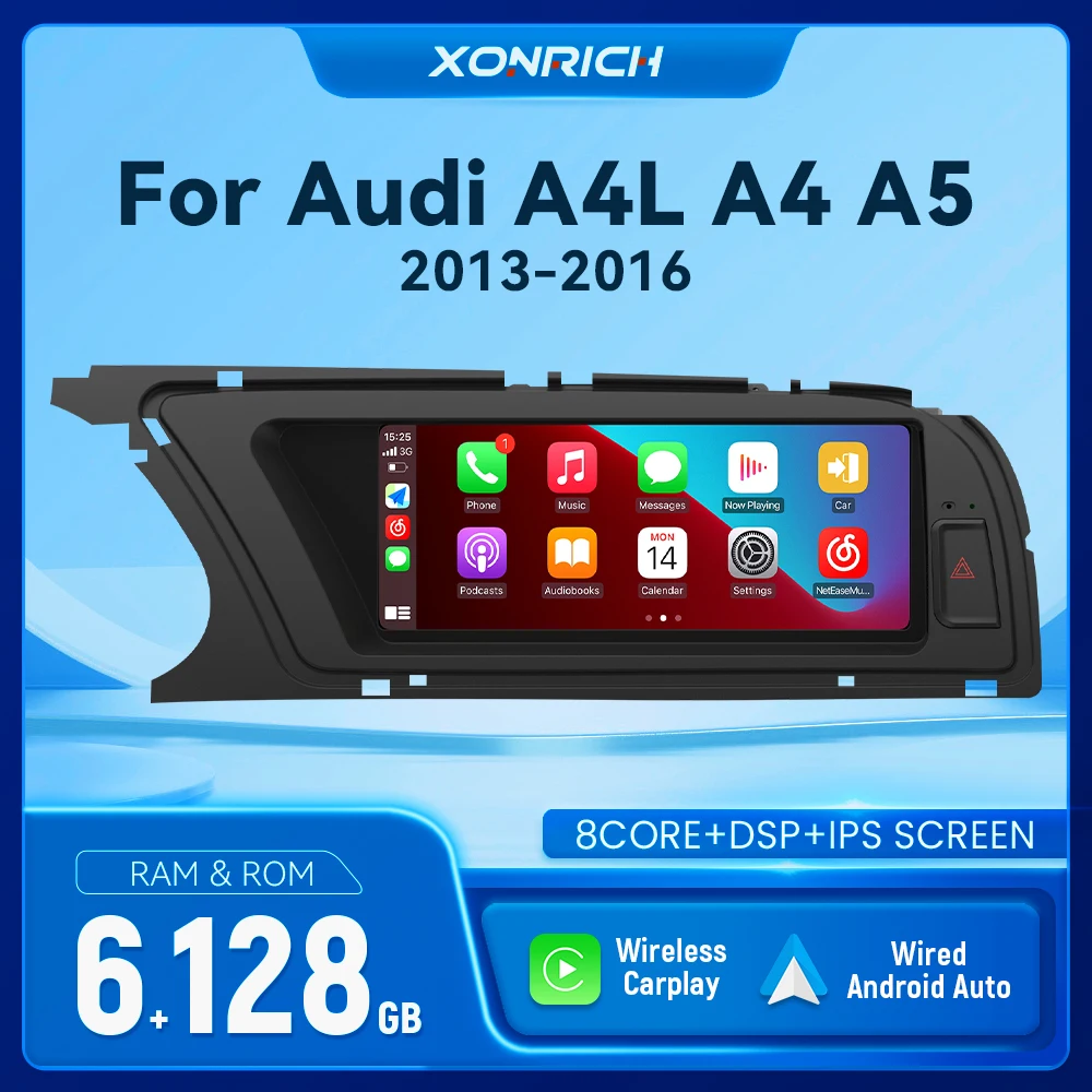 8-Core-Wireless-Carplay-Android-13-Car-AutoRadio-For-Audi-A5-2009-2016 ...