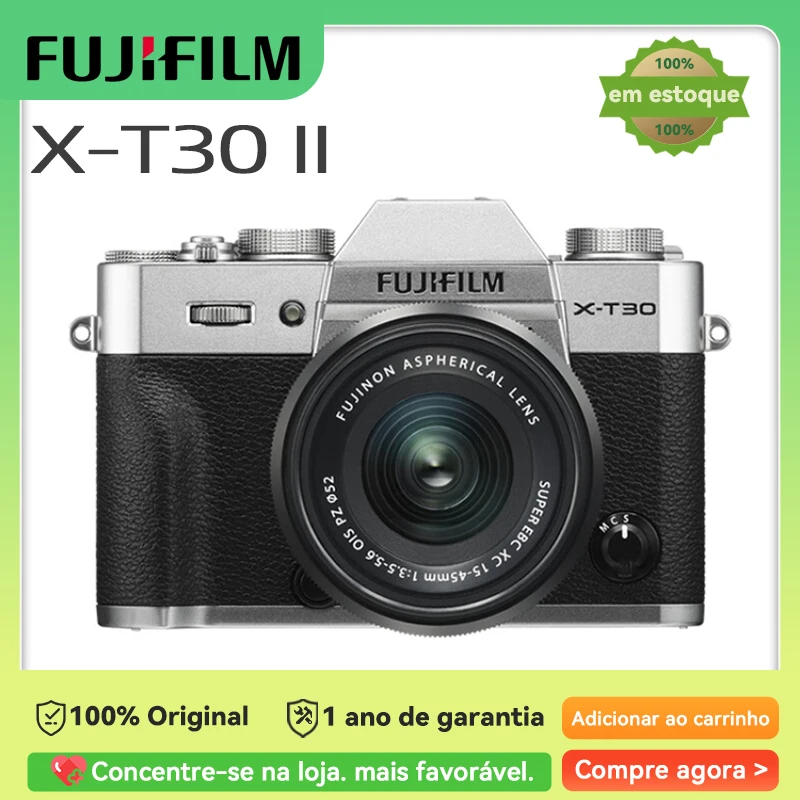FUJIFILM-Câmera Digital HD Mirrorless, XT30 II, X-T30 II, estilo retro, câmeras fotográficas ...