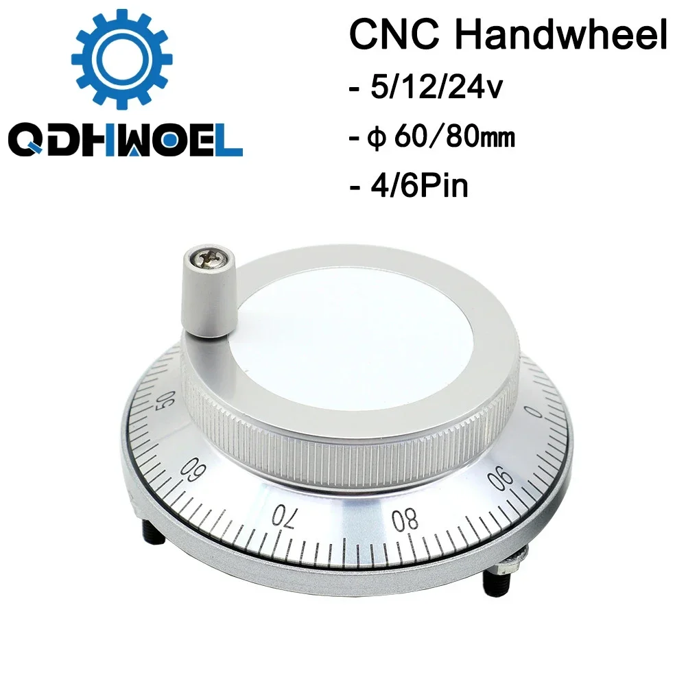 CNC-Pulser-Handwheel-5V-6pin-Pulse-100-Manual-Pulse-Generator-Hand ...