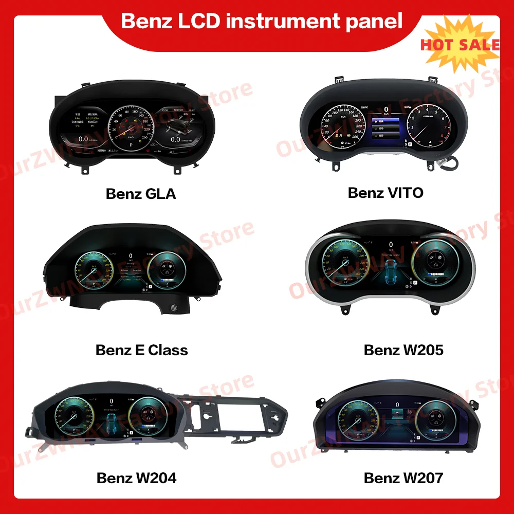 LCD-Car-Digital-Cluster-Instrument-CockPit-For-Benz-W204-C230-C300-W205 ...