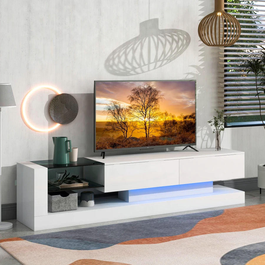 TV-Stand-with-Two-Media-Storage-Cabinets-Modern-High-Gross ...