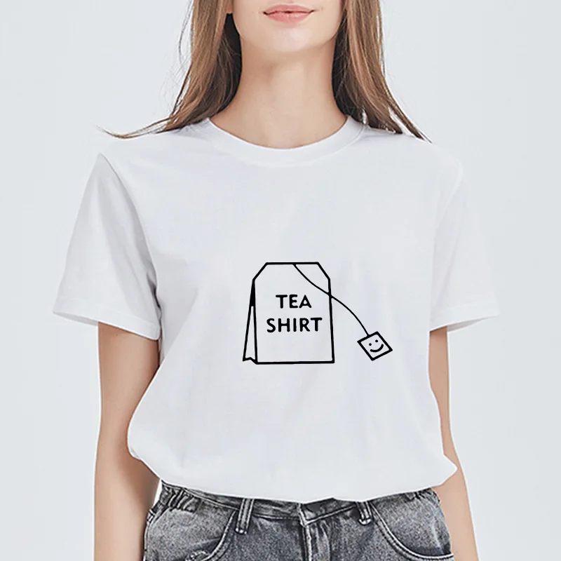Humor-Tea-Printed-T-Shirt-Women-Clothing-2019-Summer-Funny-Female-T ...