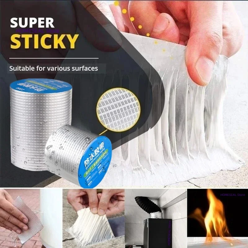 Strong-Anti-Leakage-Waterproof-Tape-10M-Aluminum-Foil-Patch-Tape-Crack ...