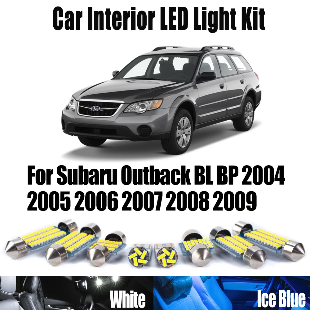 11Pcs Interior Trunk Map Dome Number Plate Light For Subaru Outback BL ...