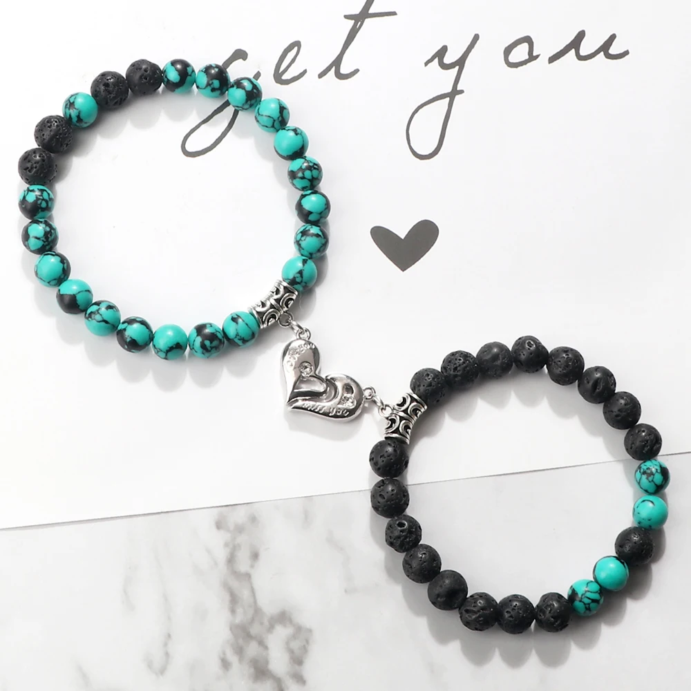 2Pcs-set-Magnet-Couple-Bracelets-Romantic-Heart-Matching-Bangle-Natural ...