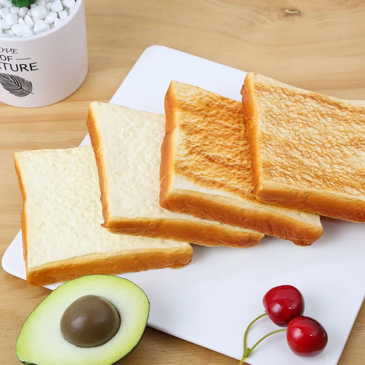 Fake-Toast-Slice-Artificial-Toast-Faux-Bread-Simulation-Cake-Food-Model ...