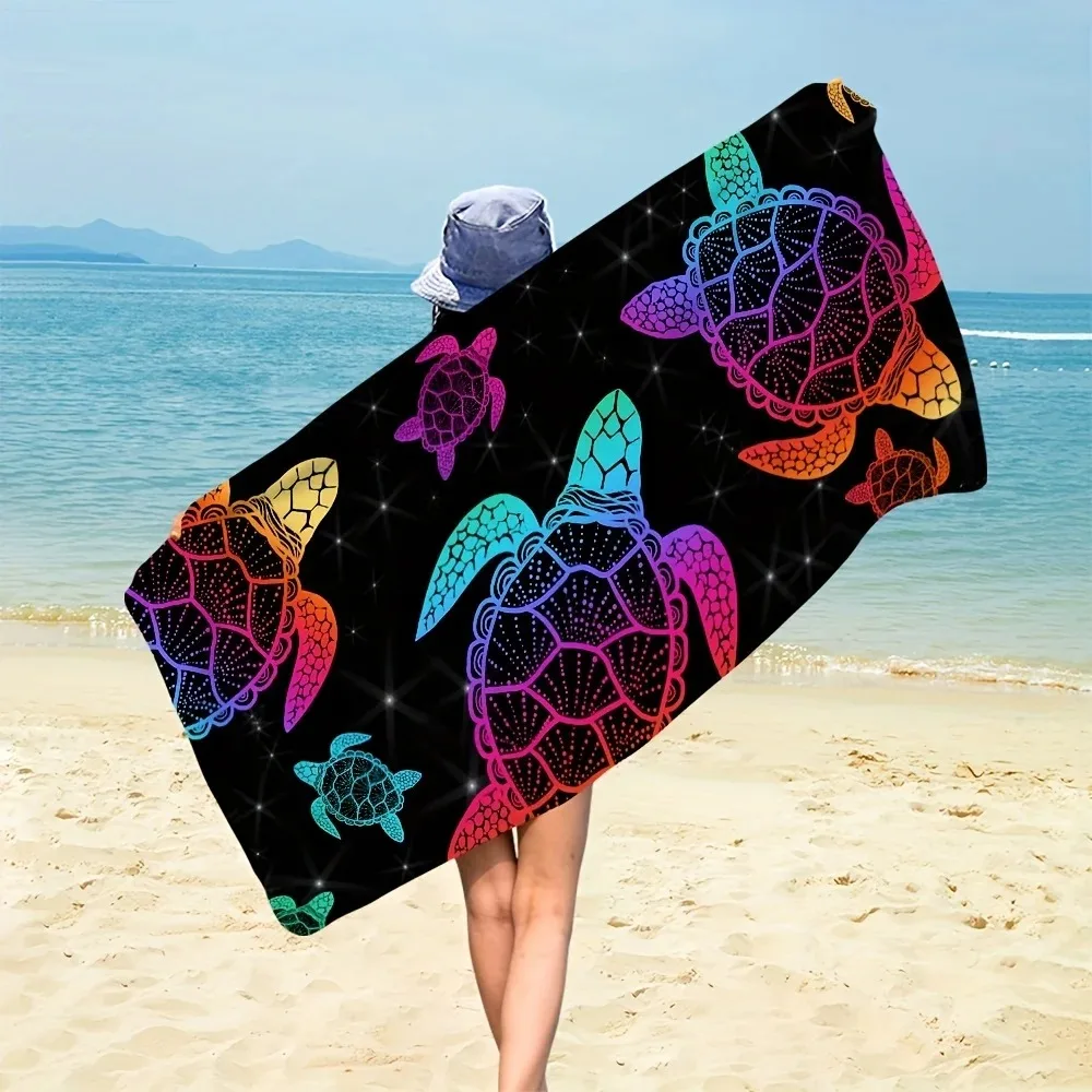 Luxurious-Turtle-Print-Beach-Towel-Large-Capacity-for-Outdoor-Fun ...