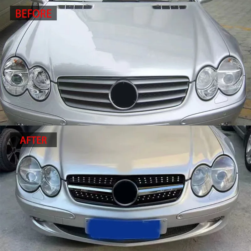 Front Bumper Grille Grills For Mercedes-Benz SL Class R230 SL500 SL550 ...