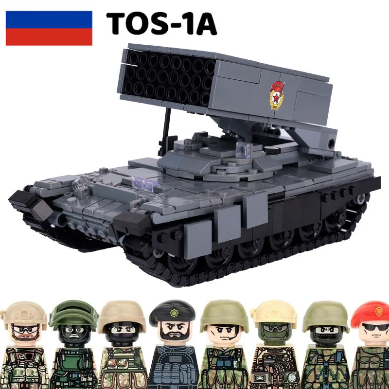 Modern Military Russia TOS-1A Multiple Rocket Launcher Model Building ...