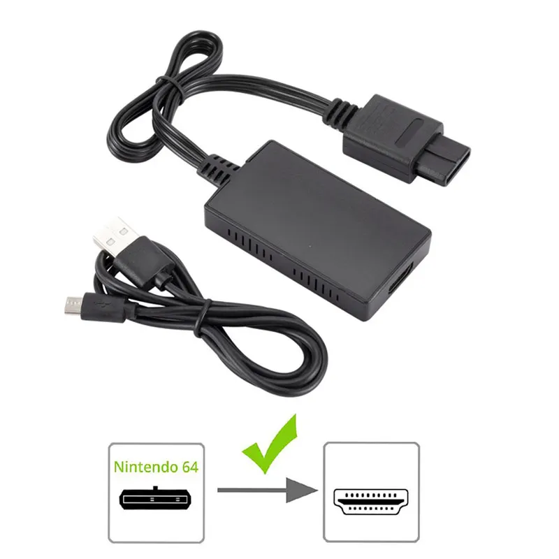 Adaptador de juego compatible con N64 a HDMI para intend D N64/SNES ...