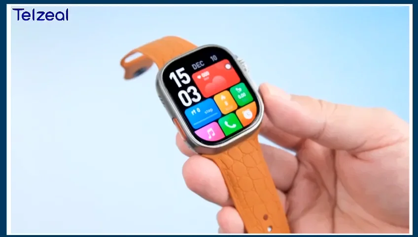 Telzeal TC41 Android Smartwatch with 2.2" AMOLED Curved Display, 6GB RAM, 64GB ROM, and 4G ...