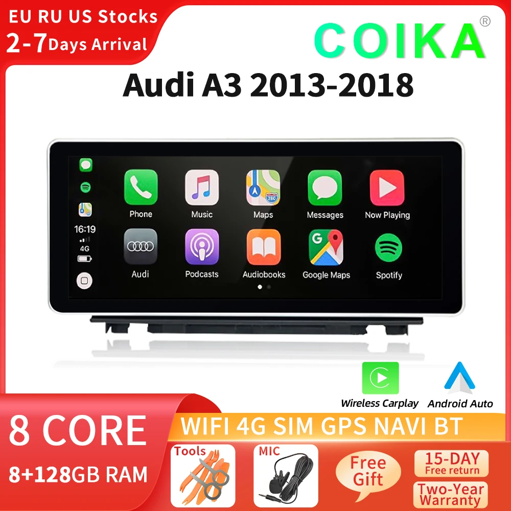Wifi 4g Sim 8 Core Android System Car Radio Screen For Audi A3 4+64gb ...