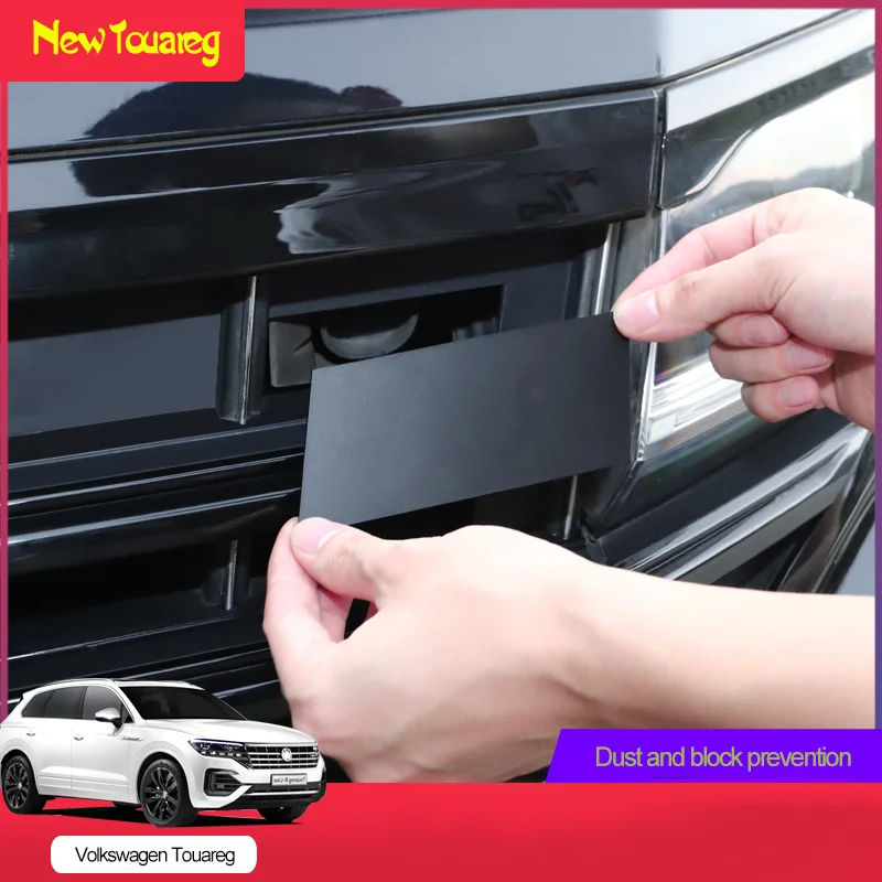 ABS Car Exterior Front Middle Grille Blocking Cover Sticker Plate Dust ...