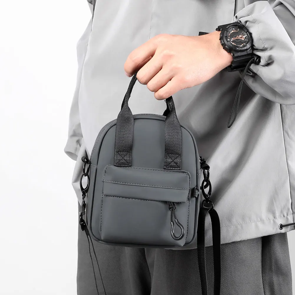 Tas Bahu Fesyen Nilon Tas Olahraga Tote Selempang Mini Solid untuk Pria ...