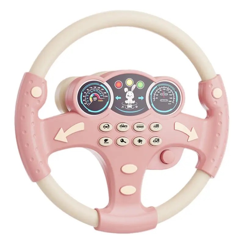 Electric-Simulation-Fake-Steering-Wheel-Toy-With-Light-Sound-Pretend ...