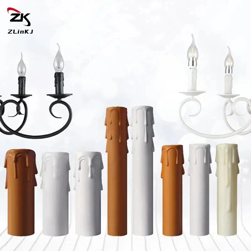 10pcs-Candle-Light-Socket-Covers-E14-Candle-Covers-Sleeves-Flame ...