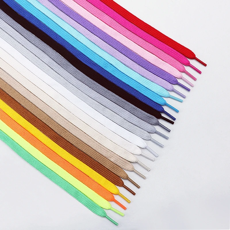 2Pair/3Pair New Flat 8mm Classic Shoelaces for Sneakers Colored Shoe ...