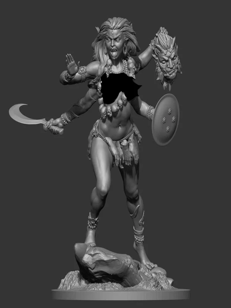 1-32-54MM-Goddess-Kali-stand-54MM-Resin-figure-Model-kits-Miniature-gk ...