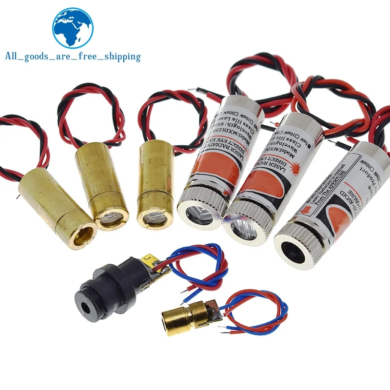 650nm 5mw Red Point / Line / Cross Laser Module Head Glass Lens ...