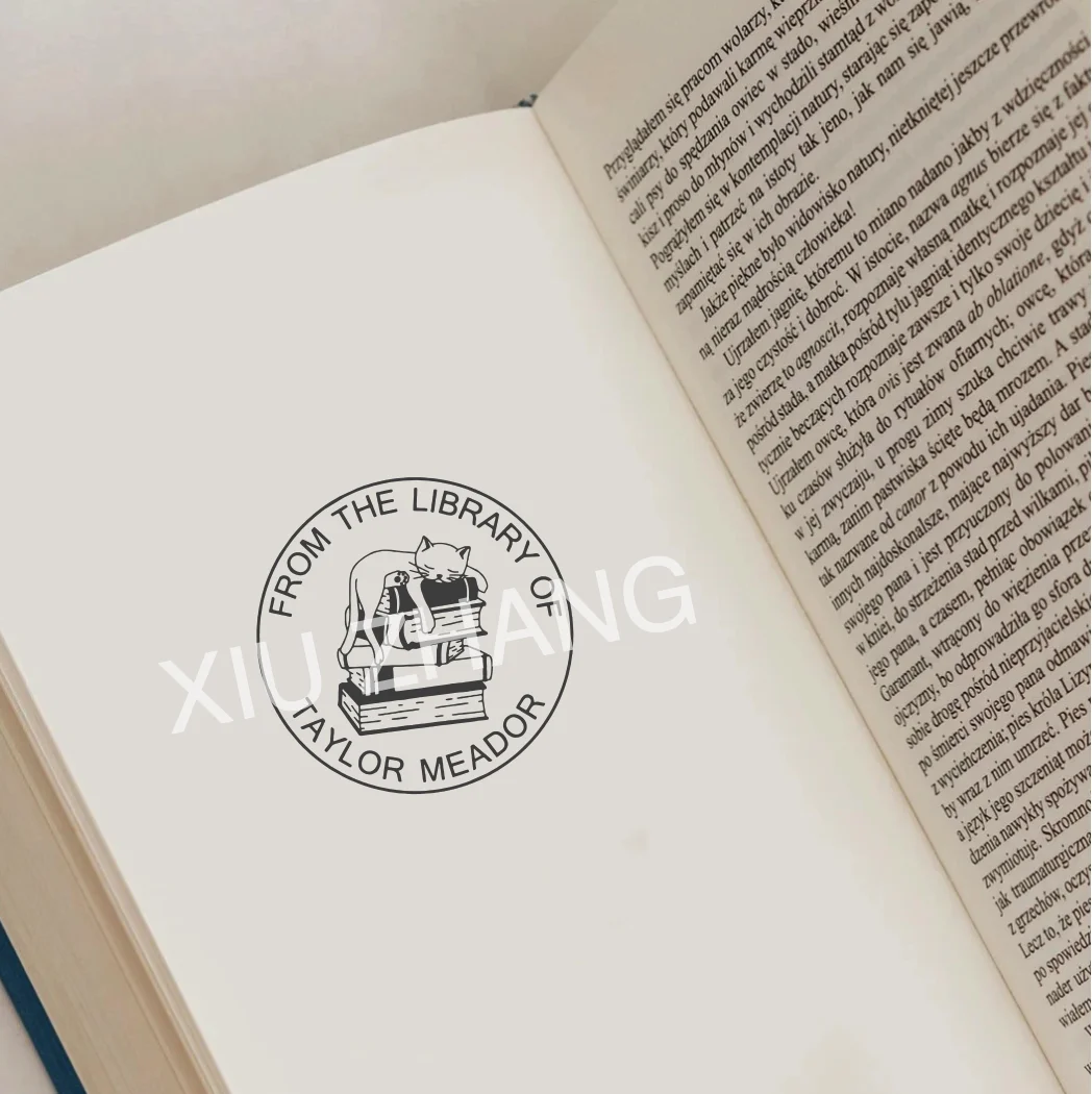 Sello-personalizado-Ex-Libris-sello-de-Tinta-fotosensible-para-libro-de ...