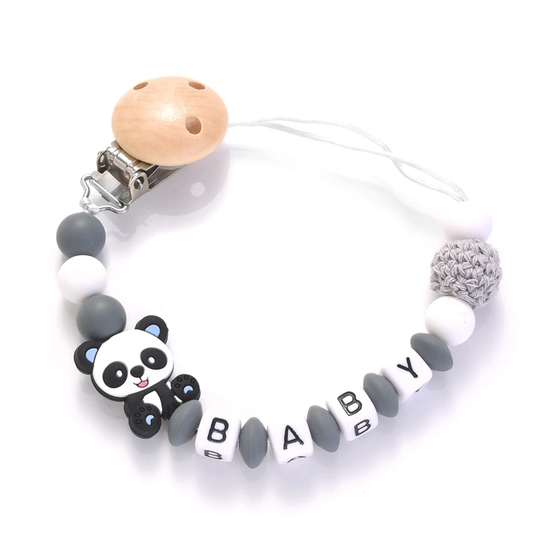 Panda-Baby-Pacifier-Chain-Cartoon-Silicone-Animal-Beaded-Teething ...