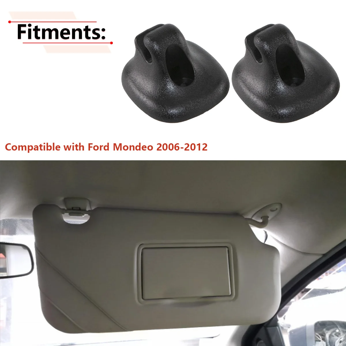 Sun-Visor-Retainer-Clip-Black-For-Ford-Fusion-Lincoln-MKZ-2006-2012 ...