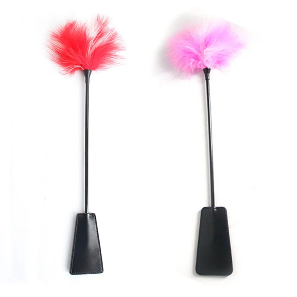 Feather-Whip-Leather-Tickler-BDSM-Elegant-Sexy-Hardness-Paddle-Sex-Toys ...