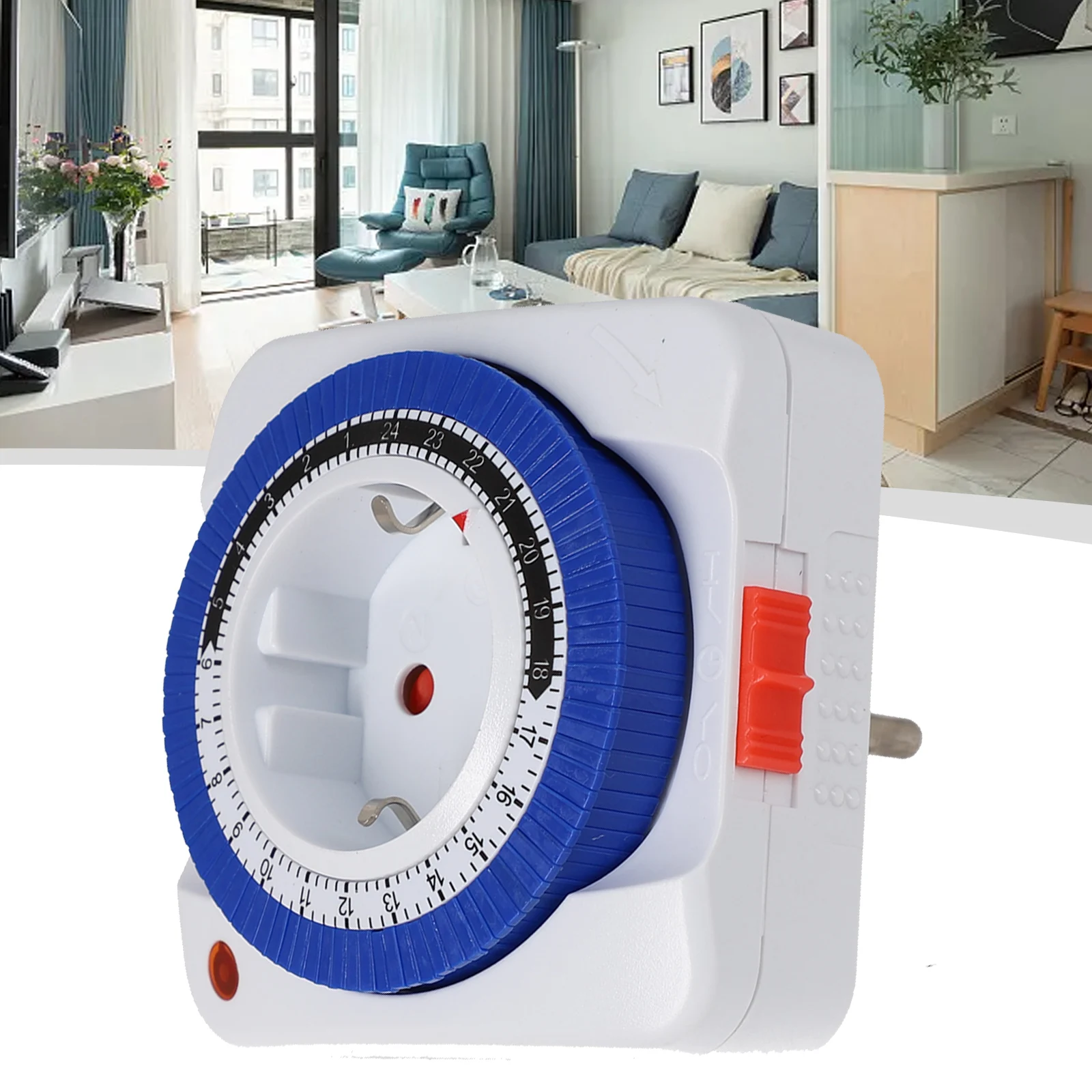 1PCS-Countdown-Loop-Switch-Socket-Indoor-Auto-Power-Off-Cycle-Socket-24-Hour-Timer-Mechanical ...