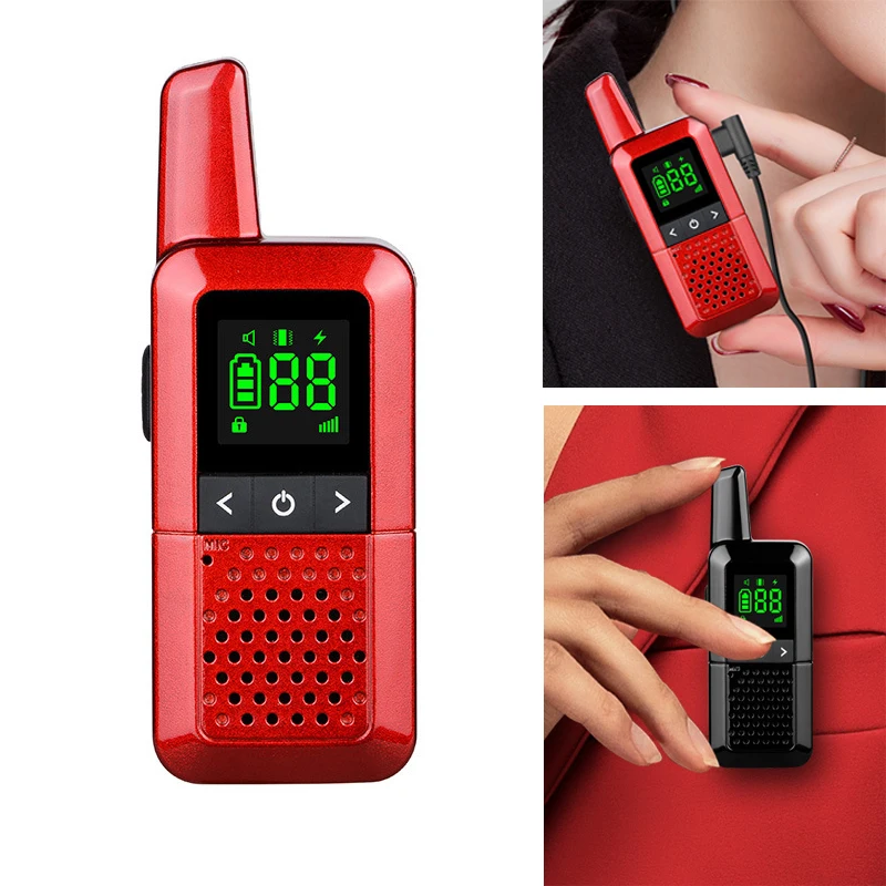2PCS-Small-Size-Two-Way-Radios-Wireless-Mini-Walkie-Talkies-With ...