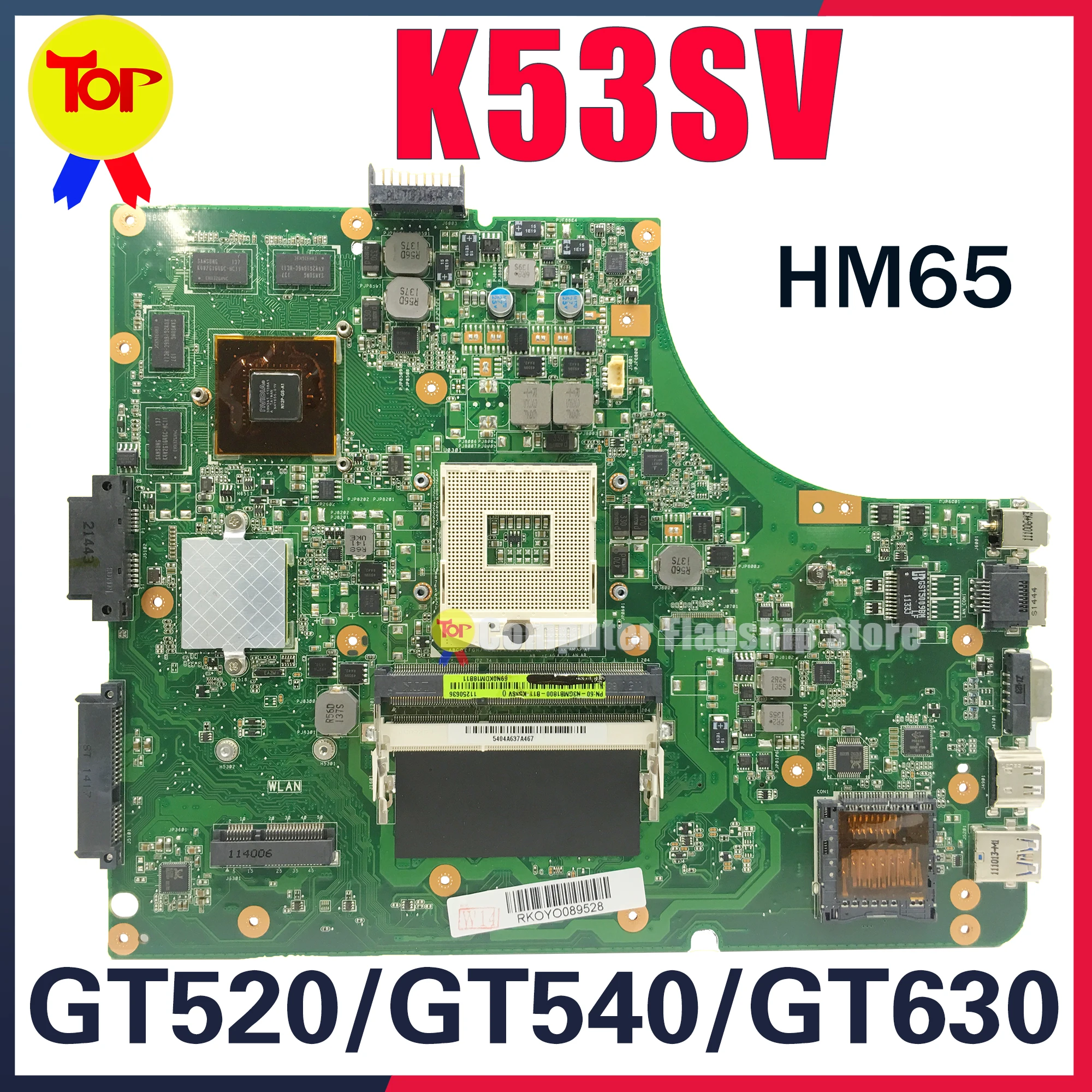 KEFU-K53SV-Laptop-Motherboard-For-ASUS-K53SJ-K53SM-K53S-A53S-P53SJ-X53S ...