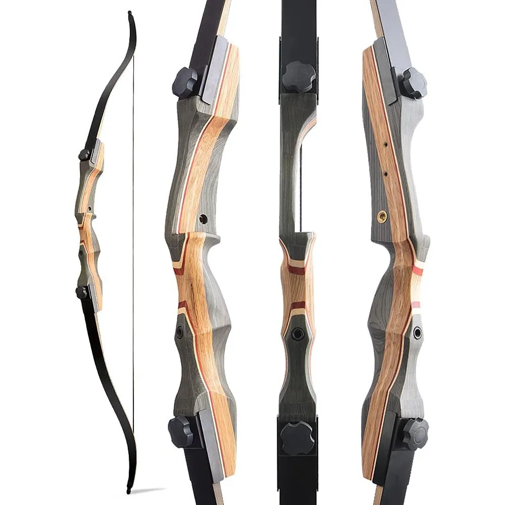 Archery-62-Takdown-Recurve-Bow-30-60-Lbs-Hunting-Bow-Right-Handed-Wood ...
