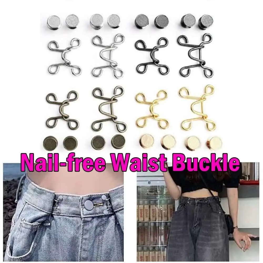 27-32MM-Artifact-Slimmer-Adjustable-Snap-Button-Nail-free-Waist-Buckle ...