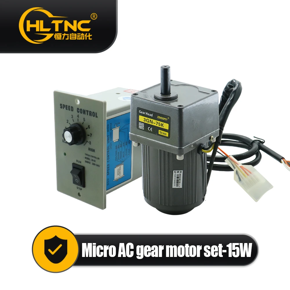 15W Micro AC Motor 110v 220v Single Phase Asynchronous Motor Gear Motor ...