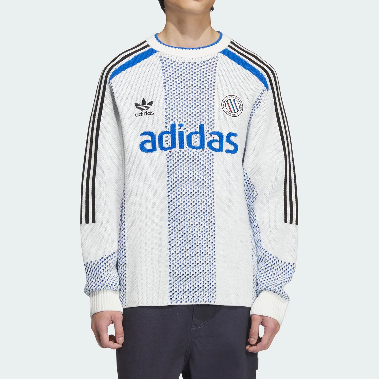 Adidas genuine Three Stripes Unisex Knit Warm Sweater JL8361 ...