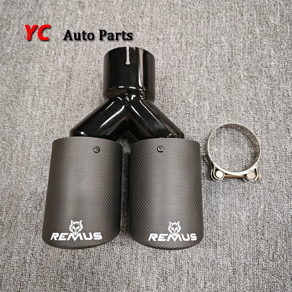 1Pcs-Car-Modification-Universal-Dual-Matt-Black-Automobile-Remus-Logo ...