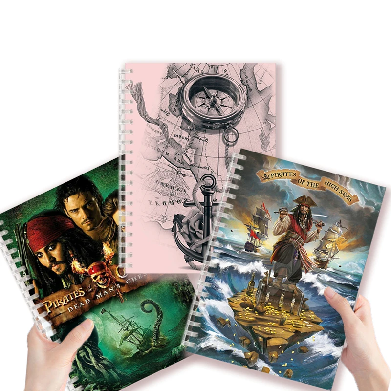 Pirates Of The Caribbean A5 Spiral Notebook Jack Sparrow Barbossa ...