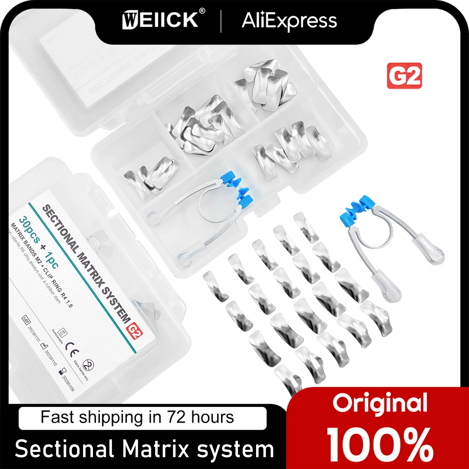 WellCK-Dental-Sectional-Contoured-Metal-Matrices-Matrix-Refill-Orthodontic-Dentist-Matrix ...